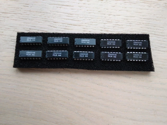 RCA CD 4001 AE QUAD NOR Gate C-MOS IC. Pack of 10. UK stock £9.99 - PicClick UK